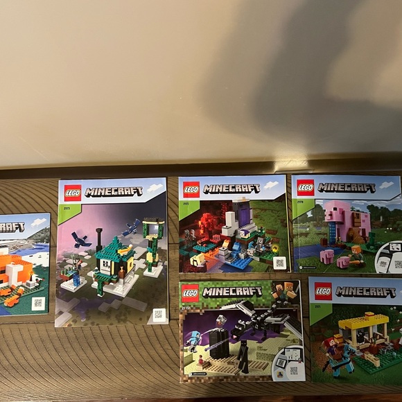 Lego | Toys | Lego Minecraft Instruction Manuals 6 Books Used | Poshmark